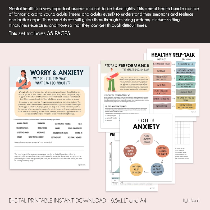 Teen Therapy Worksheets, Teen Mental Health, Teenager Coping Skills ...
