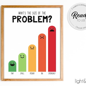 How Big is My Problem Poster, Zones of Regulation Poster, Size of the ...