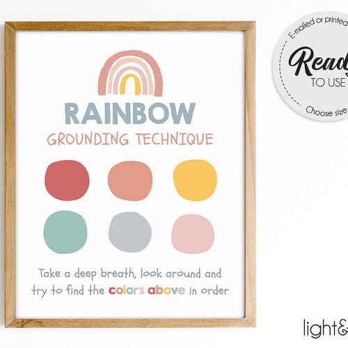 Grounding Technique Poster Box Breathing Calm Down Corner - Etsy