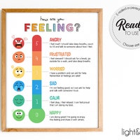 Zones of Regulation Poster, Mood Meter Printable, Kids Mental Health ...