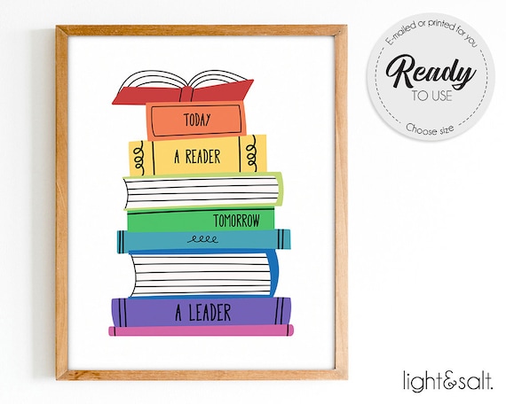 Today a Reader Tomorrow a Leader Colorful Classroom Decor - Etsy