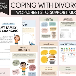 Kids Counseling Therapy Bundle, Kids Coping Skills Bundle, Therapy ...