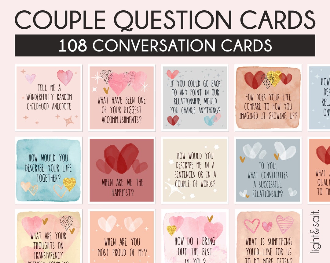 Couple Question Cards, Couple Conversation Questions, Couples Date ...