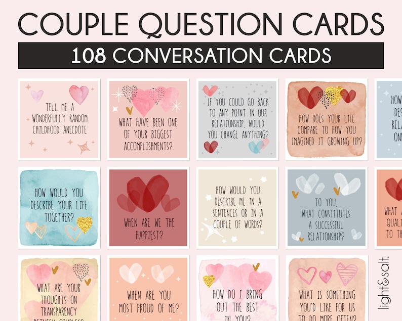 Couple Question Cards, Couple Conversation Questions, Couples Date ...