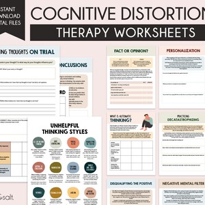 Ultimate CBT Bundle, CBT Therapy Worksheets, Coping Skills, Cognitive ...