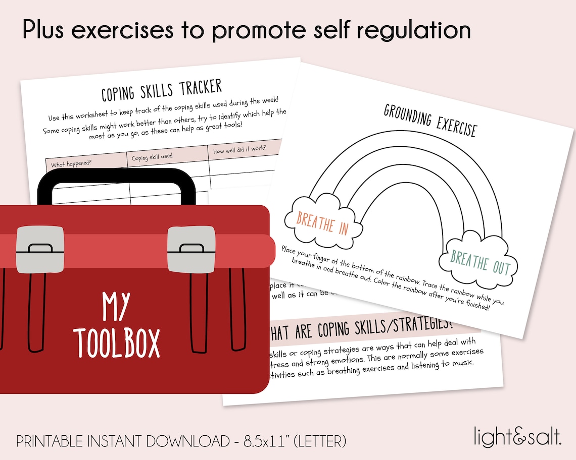 Coping Skills Tool Box Self Regulation Feelings Poster - Etsy