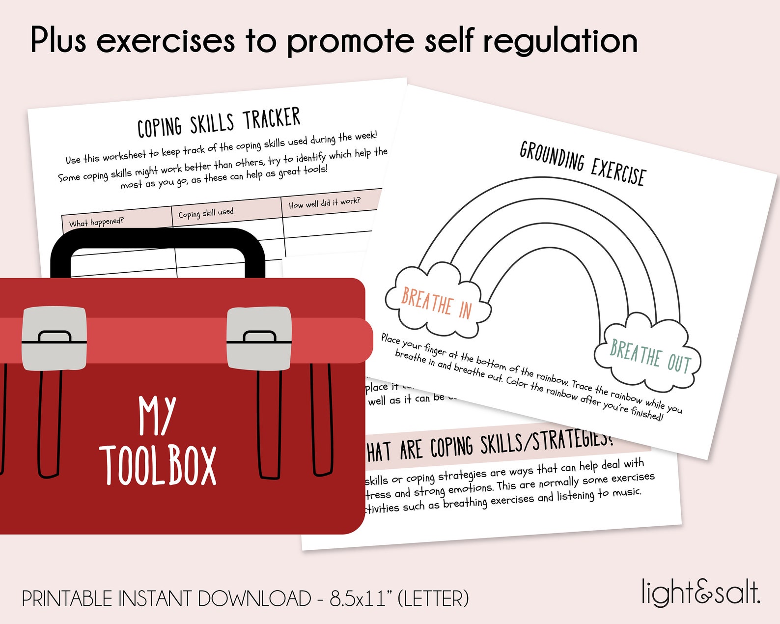 Coping Skills Tool Box, Self Regulation, Feelings Poster, Anxiety Cards ...