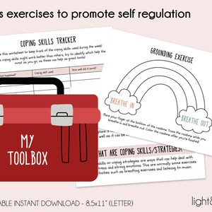 Coping Skills Tool Box, Self Regulation, Feelings Poster, Anxiety Cards ...