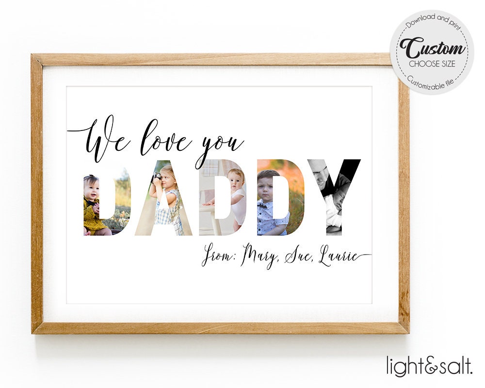 Fathers Day Print Custom Photo Print Daddy Photo Print Dad - Etsy