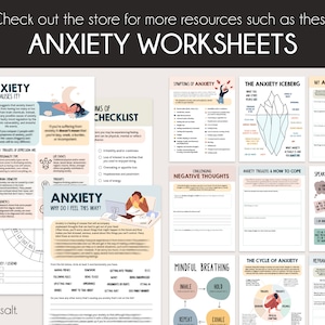 Cycle of Anxiety Poster, Anxiety Poster, Therapy Office Decor ...
