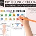 Feelings Check-in Worksheet, Feelings Thermometer, Calm Corner, Social ...