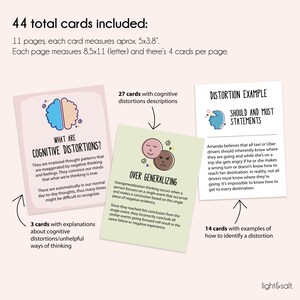 Cognitive Distortion Flashcards, DBT Coping Skill Cards, DBT Cards ...
