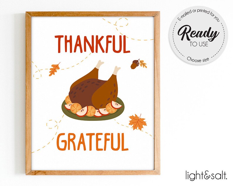 Thanksgiving Decor Gallery Wall Set of 8 Prints Mental - Etsy