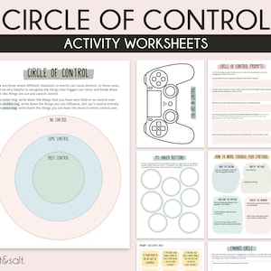 Circle of Control, Therapy Worksheets, Things I Can Control, Worry Book ...