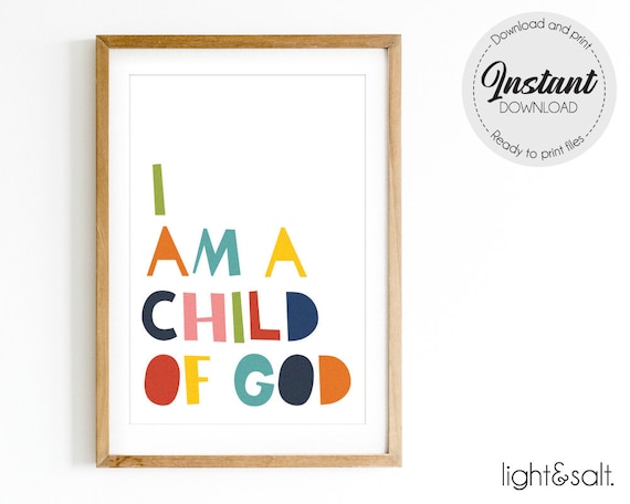 I am a Child of God print I'm a child of god christian | Etsy