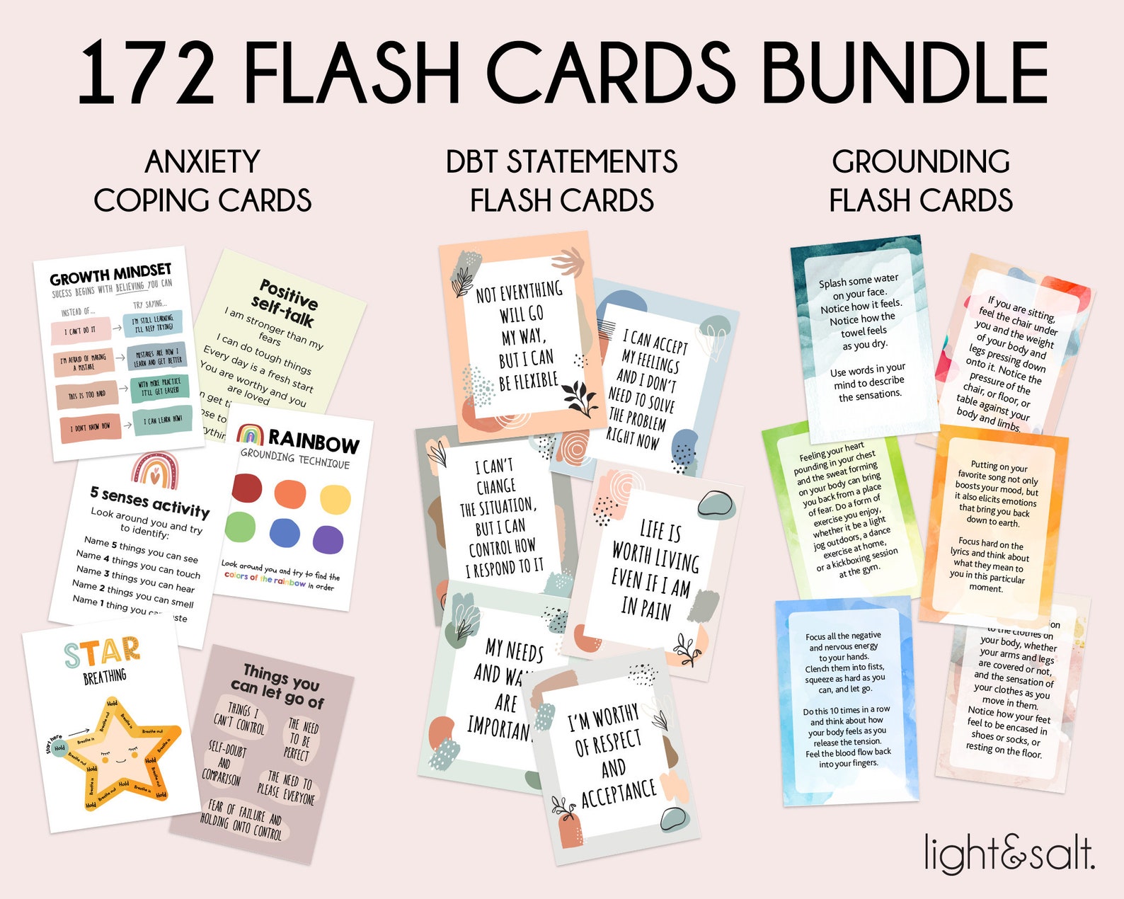 Anxiety Coping Cards Bundle Coping Skills Cards DBT Flash - Etsy