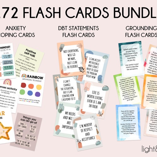 Zones Of Regulation Bundle 40 Off Coping Skills Cards Etsy