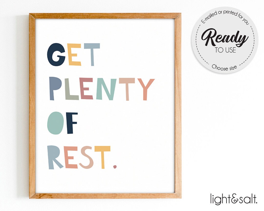 Get Plenty of Rest Poster, School Nurse Wall Art, Drink Plenty Water ...