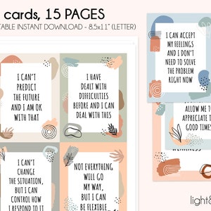 DBT Affirmation Cards, DBT Flash Cards, Coping Skills Cards, Anxiety ...
