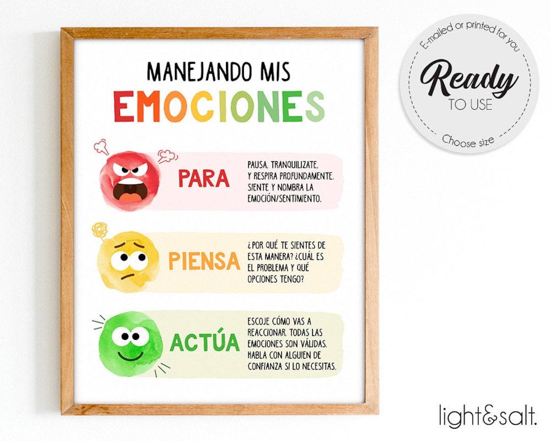 Spanish Feelings Chart, Feelings Thermometer, Zones of Regulation ...