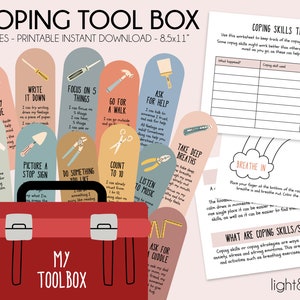 Coping Skills Bundle for Kids and Teens, Kids Anxiety Toolbox Bundle ...