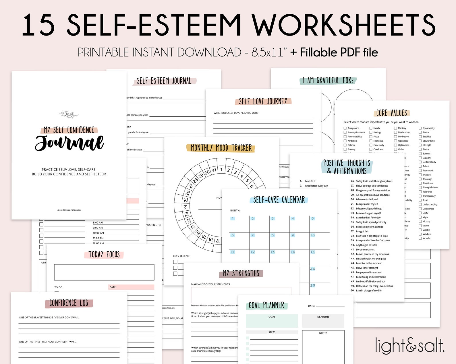 Counseling Worksheets Bundle School Counselor Therapy - Etsy