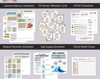 Recovery Workbook Sobriety Worksheets Self-care Planner - Etsy