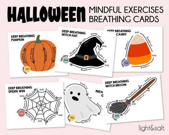 Halloween Mindful Breathing Exercises Activities for Kids - Etsy