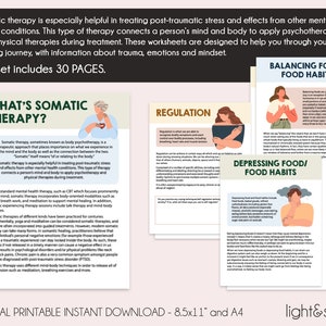 Somatic Healing Workbook, Somatic Therapy Worksheets, Inner Healing ...