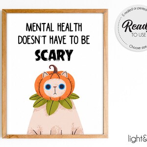 Halloween Posters, Halloween Mental Health Posters, Set of 4, School ...