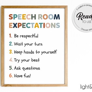 Speech Therapy Wall Decor Bundle, Set of 4, Speech Room Decor, Speech ...