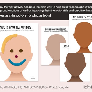 Social Emotional Feelings Playdough Placemats, Emotional Regulation ...