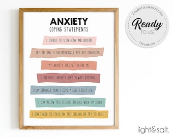 Ways to Stay Calm, Challenging Negative Thoughts Poster, Calming ...