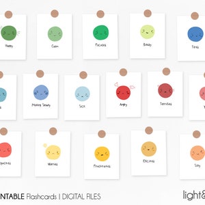 Emotions Flashcards Feelings Calm Corner, Zones of Regulation, Social ...