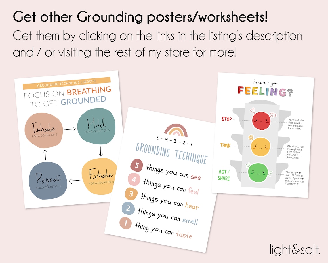 Mindfulness Breathing Exercises Activities for Kids Breathing | Etsy