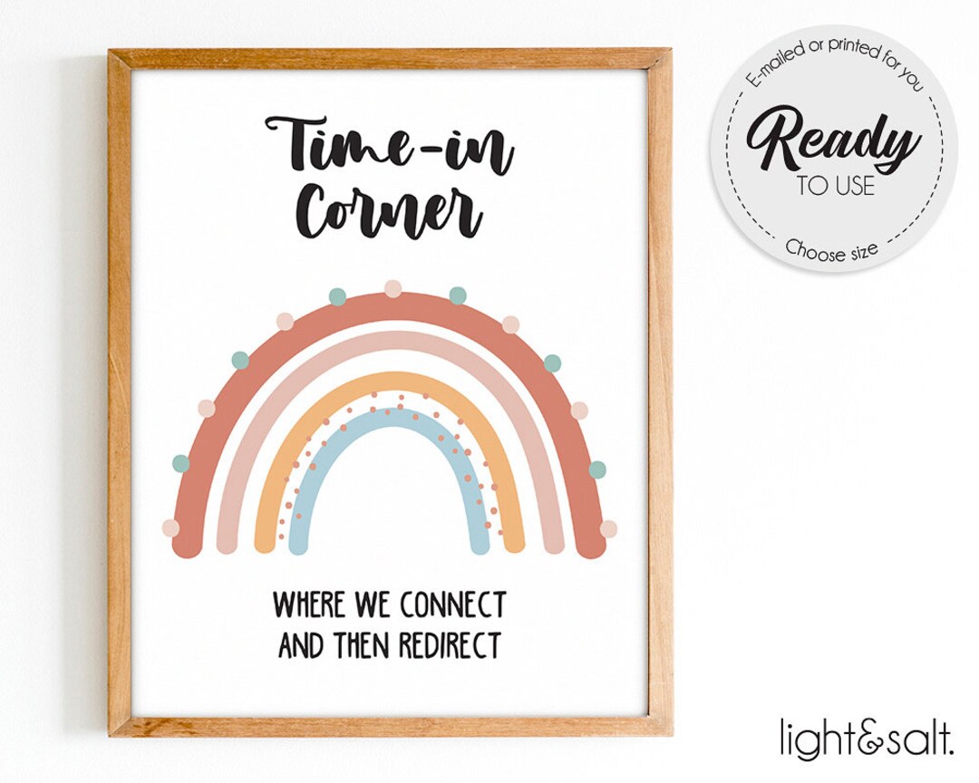 Time in Corner Poster Calming Corner Mindfulness Calm Down - Etsy