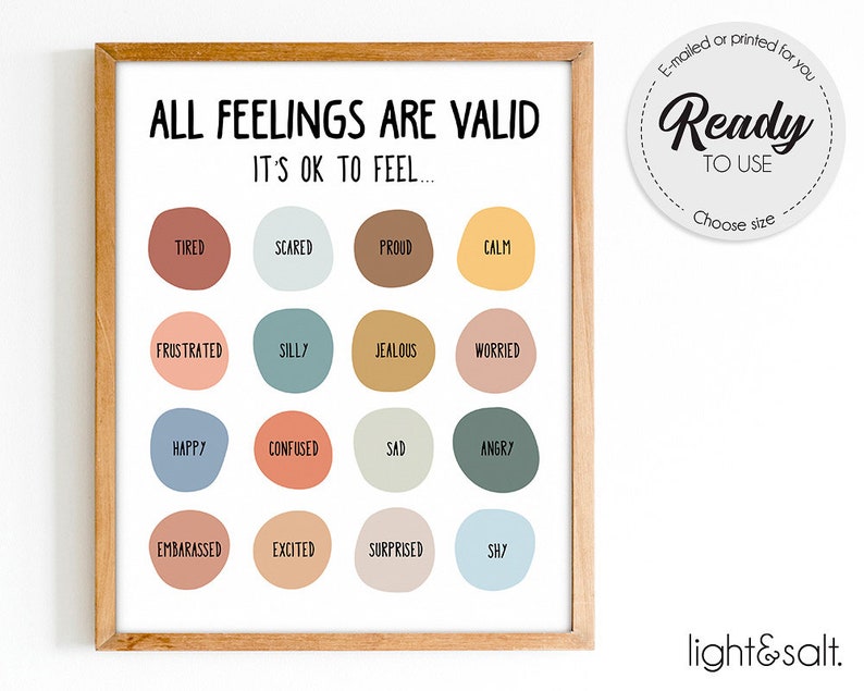 All Feelings Are Welcome Here Feelings Poster Emotions - Etsy