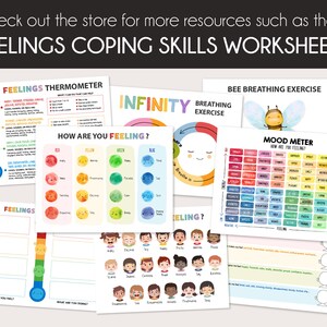 Kids Calm Down Coping Skills Cards, Grounding Technique, School ...