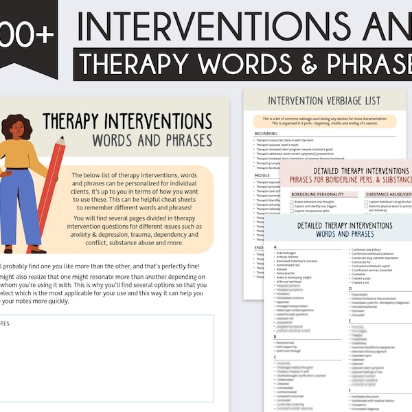 Therapist Cheat Sheet - Etsy