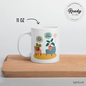Why Do Plants Go to Therapy, Funny Therapist Mug, Mental Health Mug ...