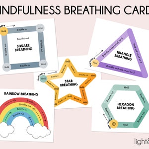 Mindfulness Breathing Exercises Activities for Kids, Breathing Cards ...