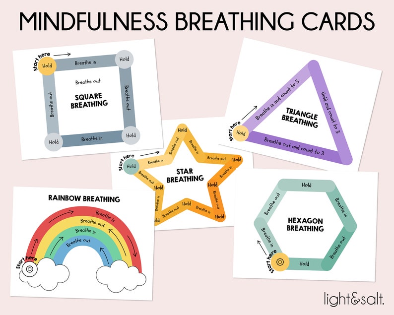 Mindfulness Breathing Exercises Activities for Kids Breathing - Etsy