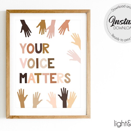 Your Voice Matters Stronger Together Equality Poster - Etsy