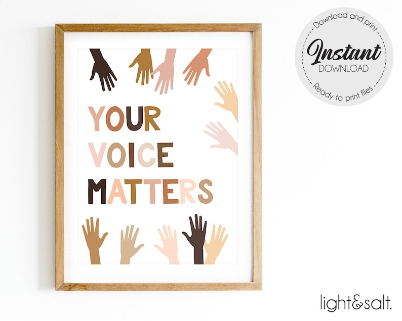 Your Voice Matters Stronger Together Equality Poster - Etsy