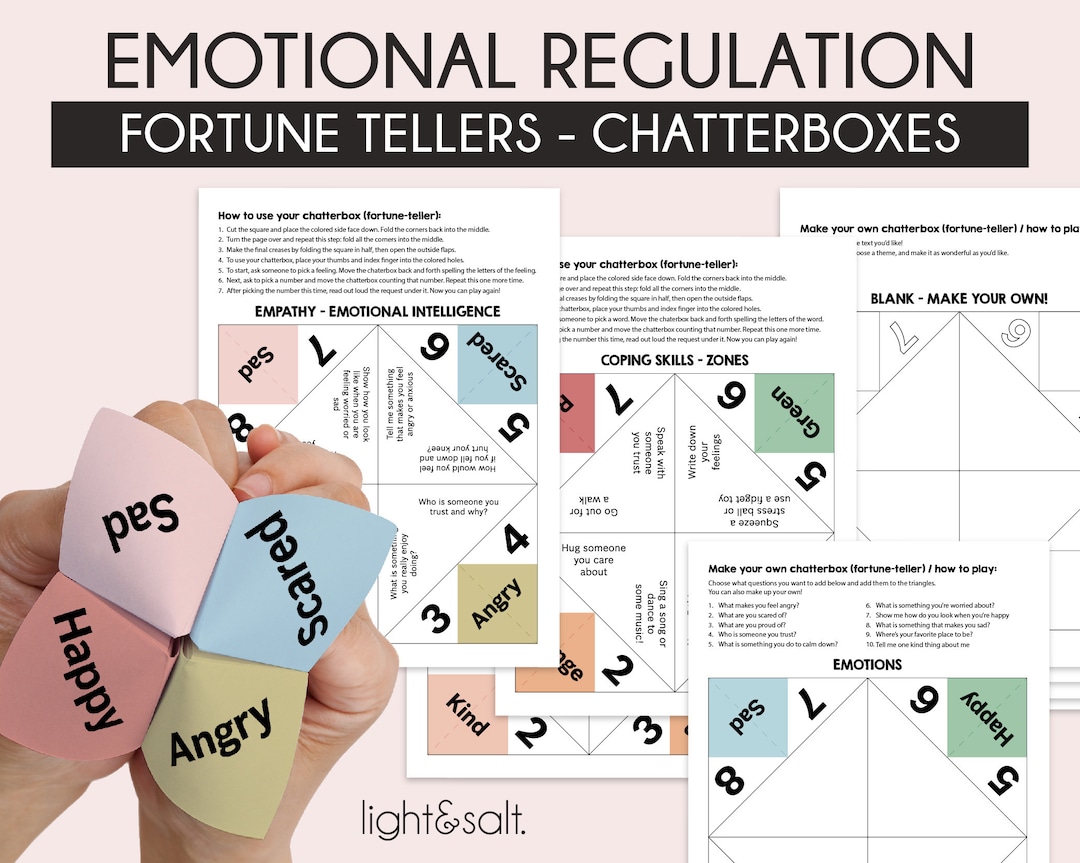 Social Emotional Learning Fortune Teller, Kids Feelings Chatterbox ...