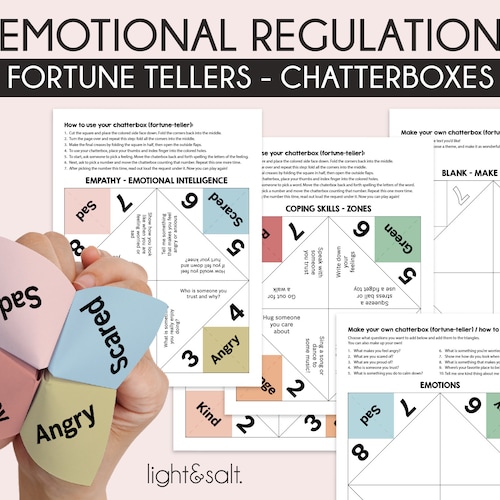 Social Emotional Learning Fortune Teller Kids Feelings - Etsy