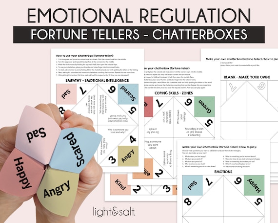 Social Emotional Learning Fortune Teller Kids Feelings - Etsy
