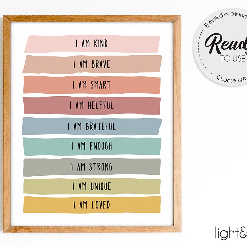 I Am Enough Poster - Etsy