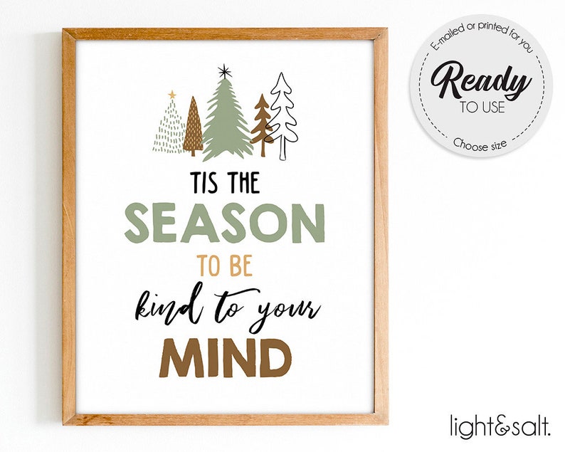 Christmas Printable Gallery Wall Art Set of 6, Christmas Art Prints ...