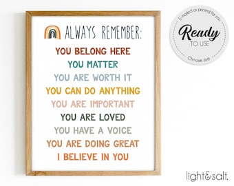 You Belong Here Poster - Etsy Canada